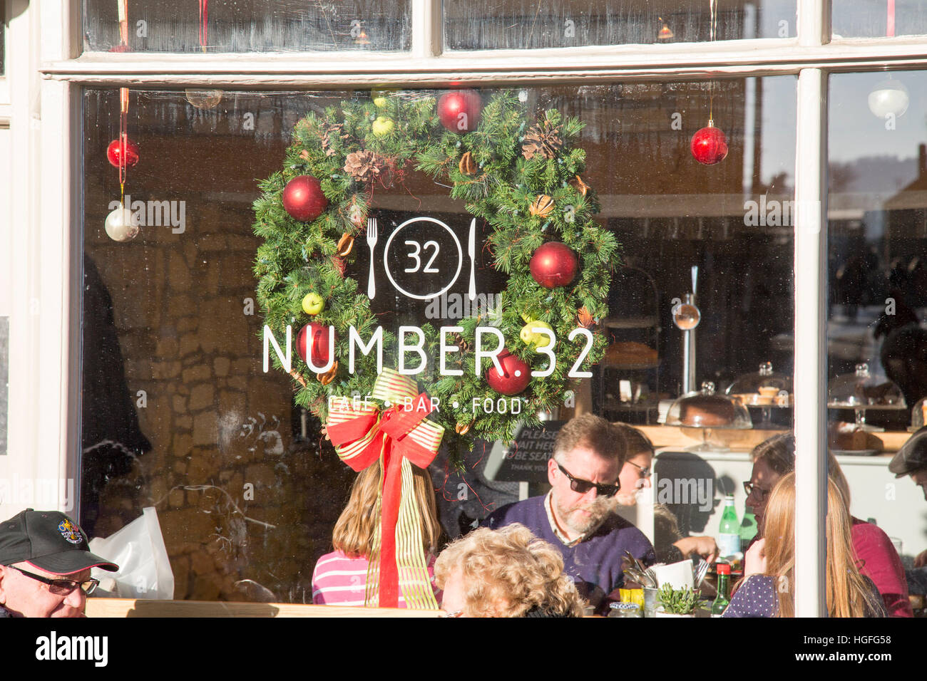 Number 32 restaurant cage in the Cotswold village of Broadway ...