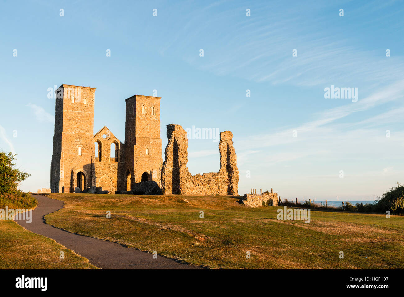 Reculver towers hi-res stock photography and images - Alamy