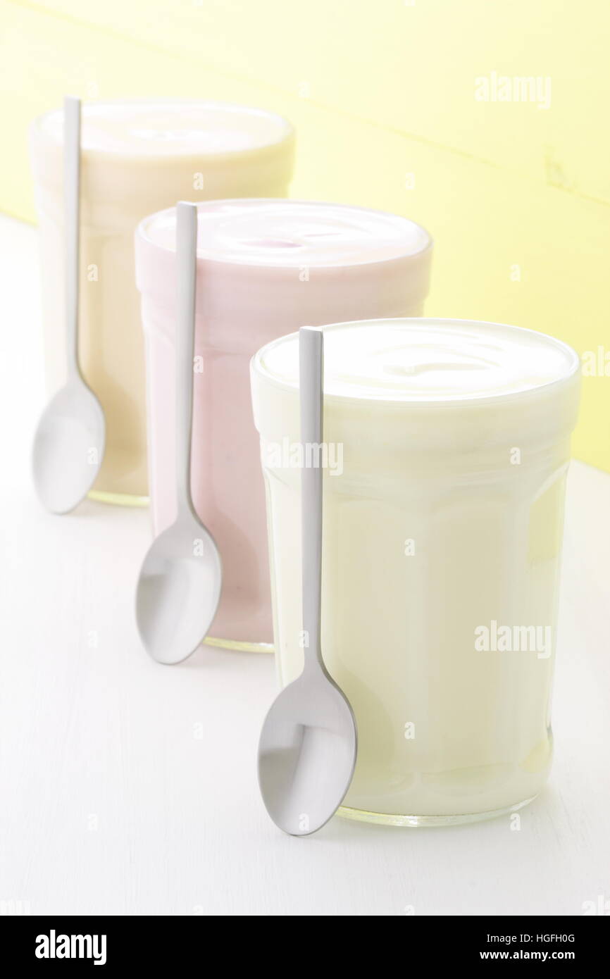 fresh and delicious creamy yogurt, healthy smooth snack, perfect at any ...