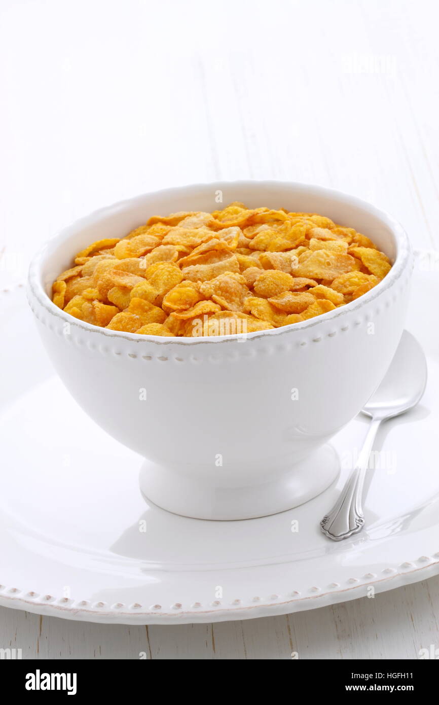delicious and healthy corn flakes,made with fresh corn seeds Stock ...