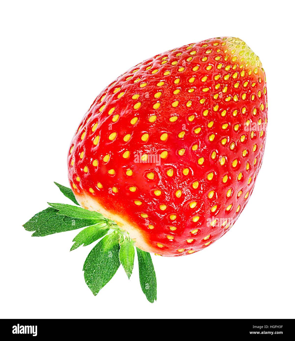 Strawberry on white background Stock Photo - Alamy