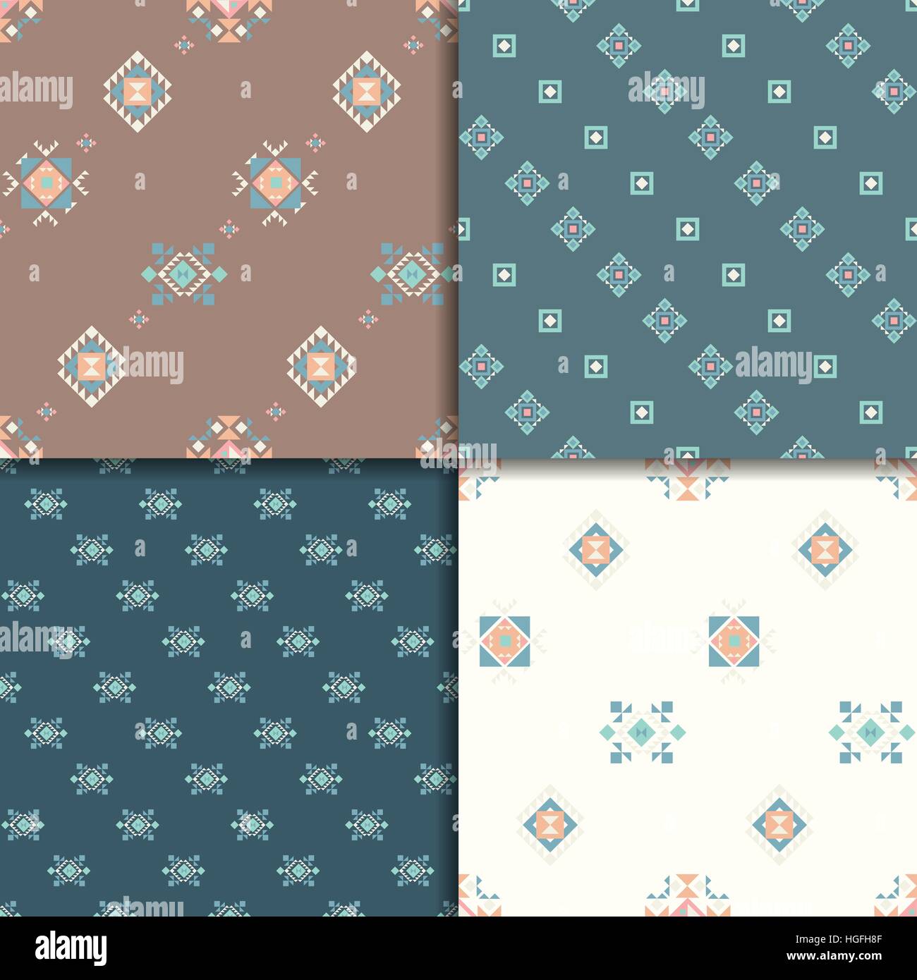 Ethnic seamless pattern set Stock Vector Image & Art - Alamy