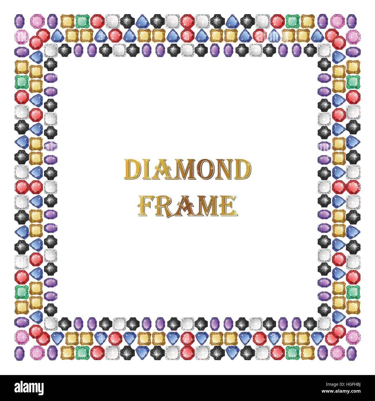Diamonds square frame Stock Vector Image & Art - Alamy
