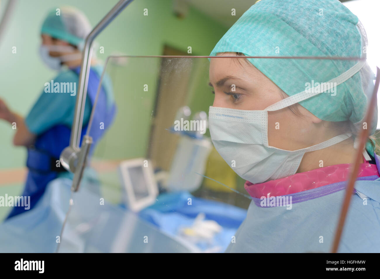 observing the sample Stock Photo - Alamy