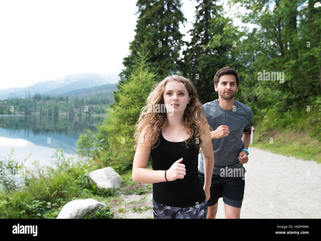 Beautiful young runner lake hi-res stock photography and images - Alamy