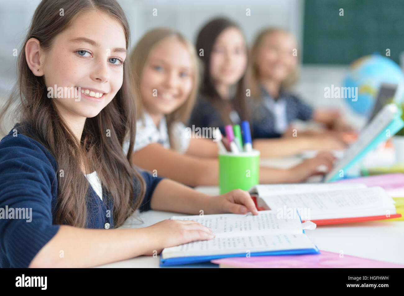 children at school in lessons Stock Photo - Alamy