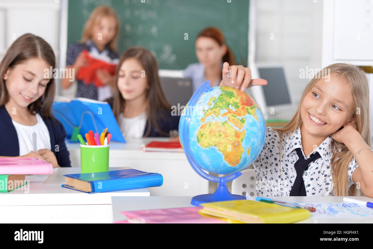 children at school in lessons Stock Photo - Alamy