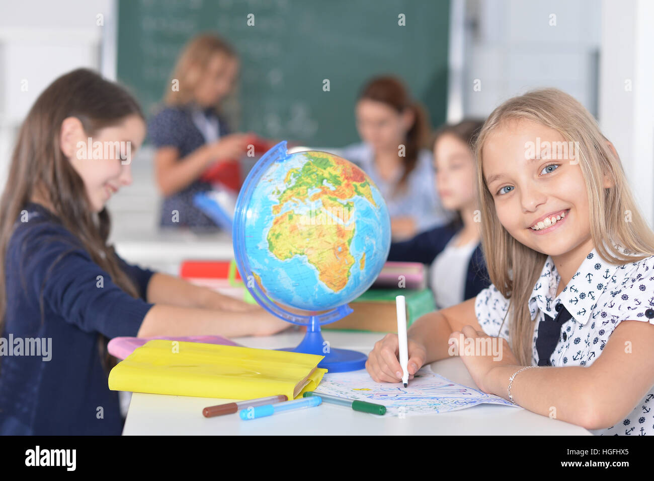 children at school in lessons Stock Photo - Alamy
