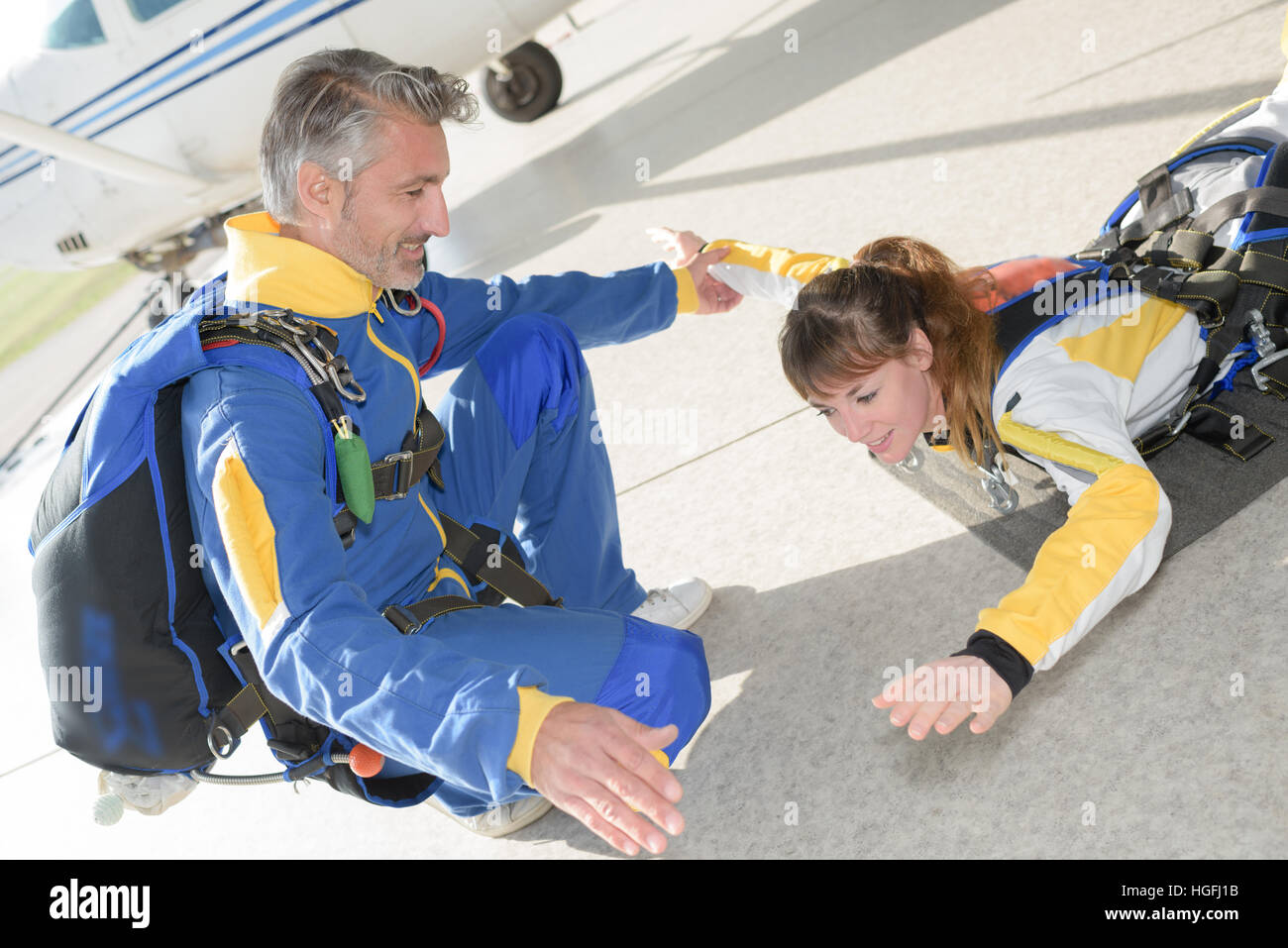training for skydiving Stock Photo - Alamy