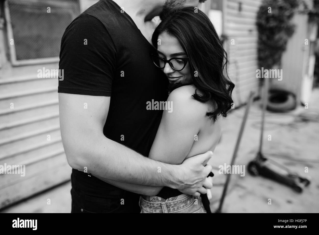 guy and girl in each other's arms Stock Photo - Alamy