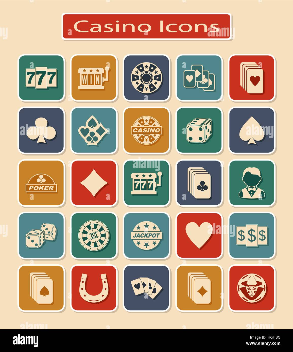 Poker icons hi-res stock photography and images - Alamy