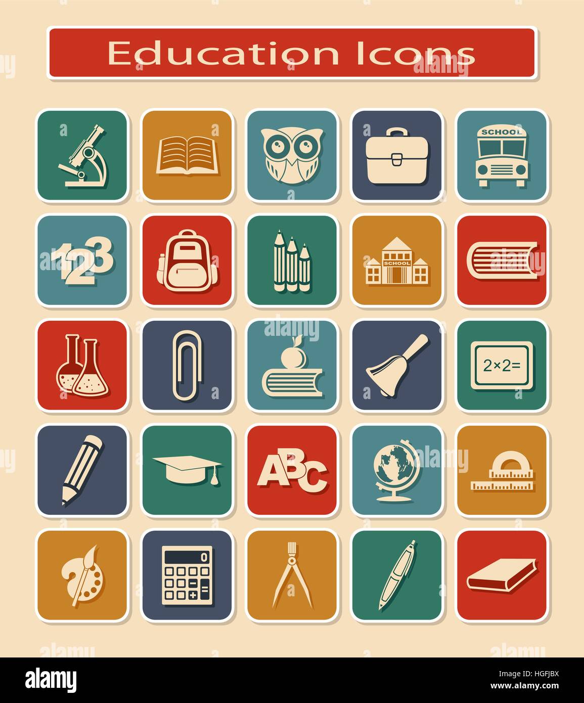 Set of Education Icons Stock Vector Image & Art - Alamy