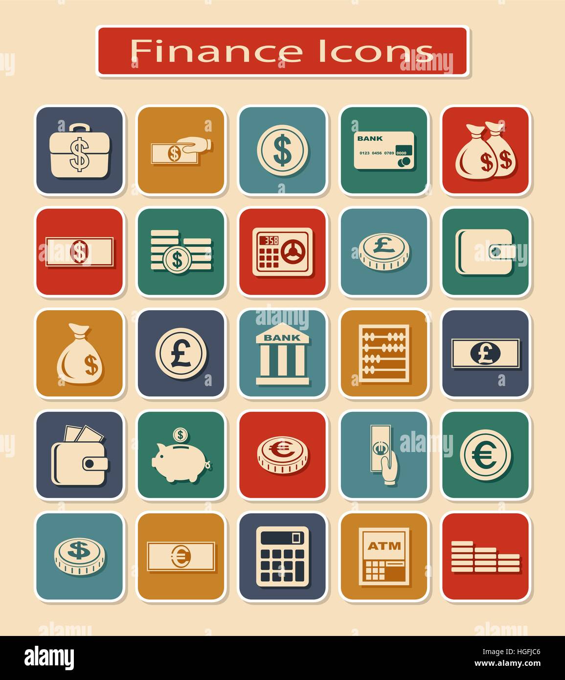 Set of Financial Icons Stock Vector Image & Art - Alamy