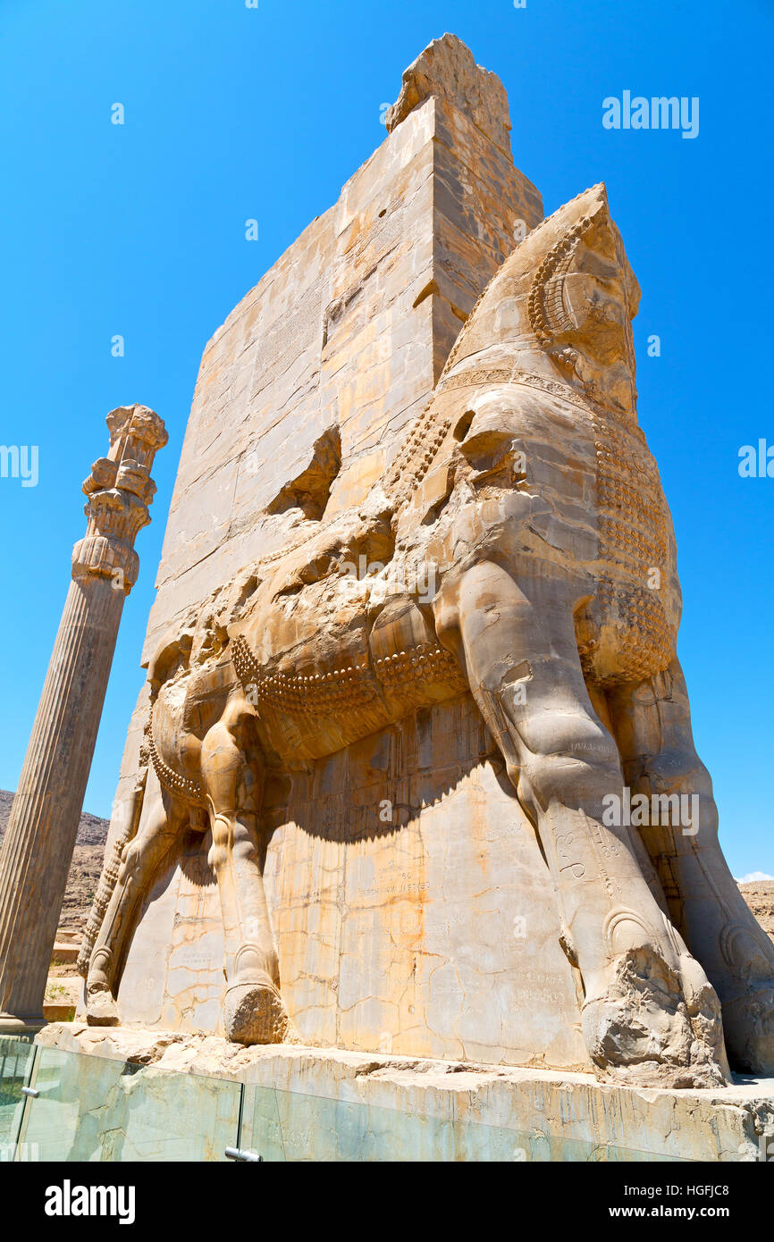 blur in iran persepolis the old ruins historical destination monuments ...