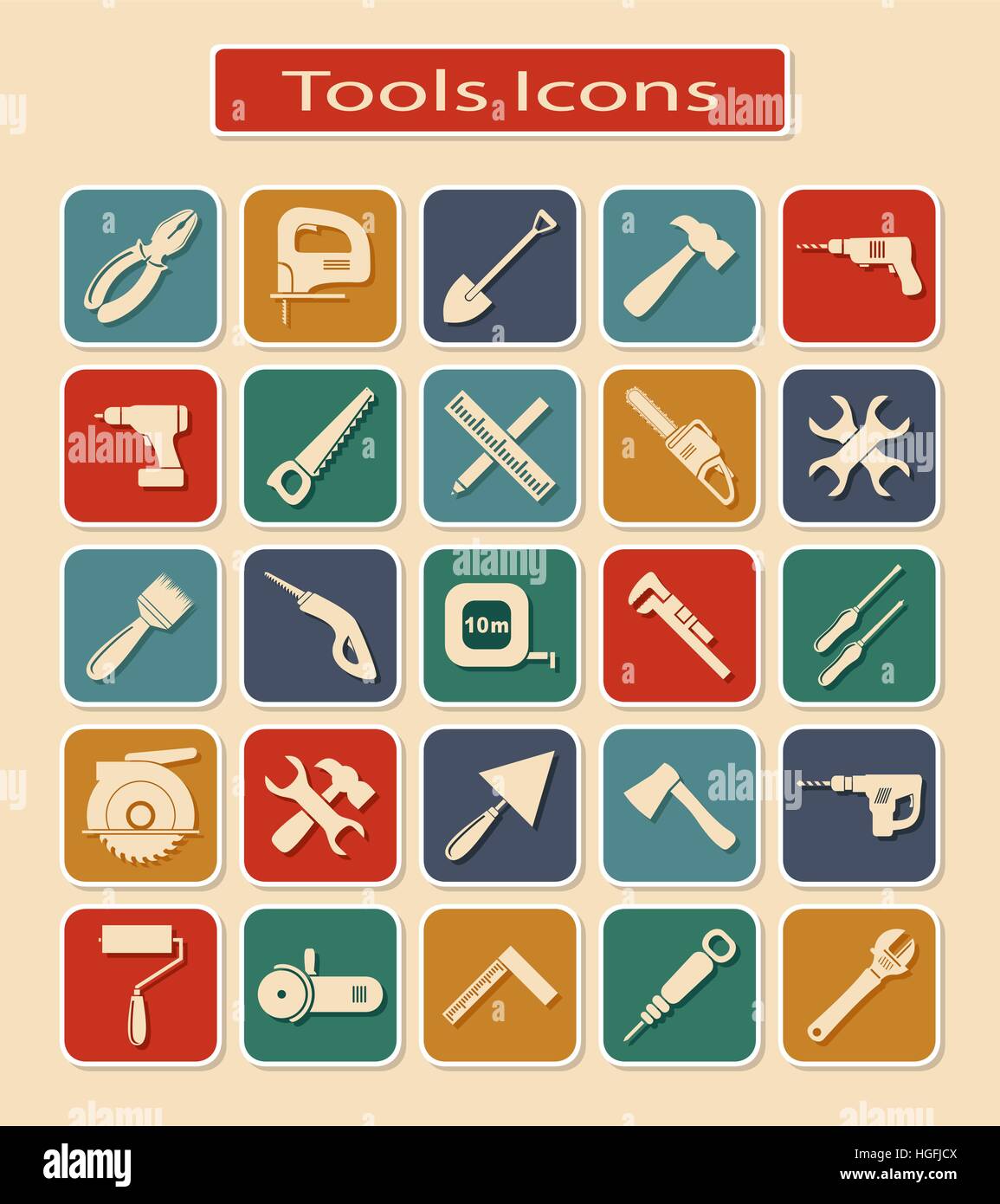 Set of Tools Icons Stock Vector Image & Art - Alamy