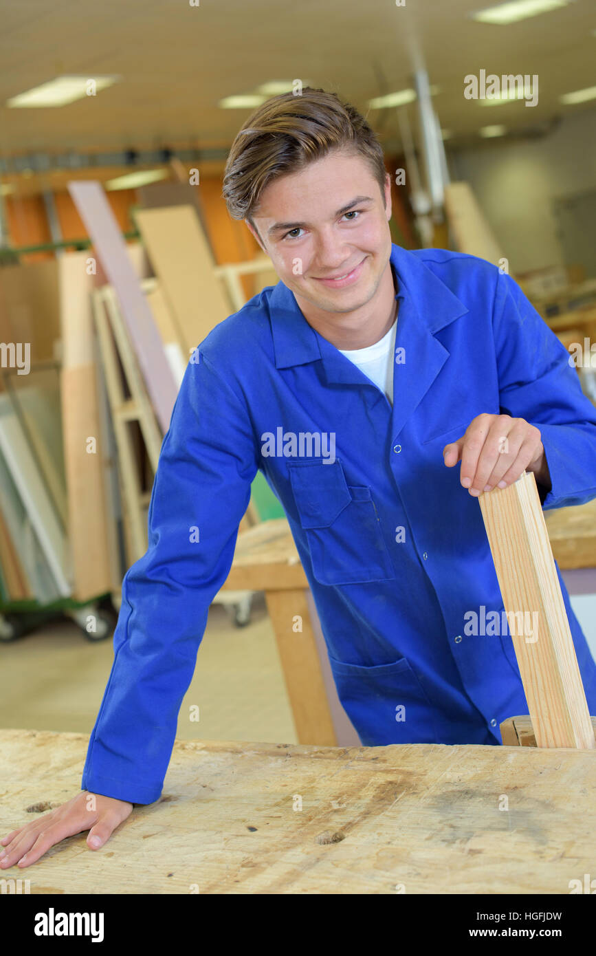 Young apprentice carpenter hi-res stock photography and images - Alamy