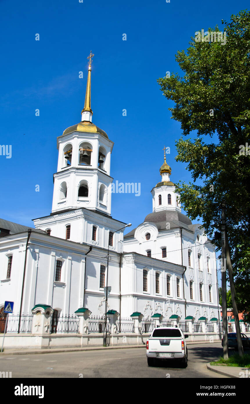 Harlampiyevskaya Archangel Michael Church in Irkutsk Stock Photo - Alamy