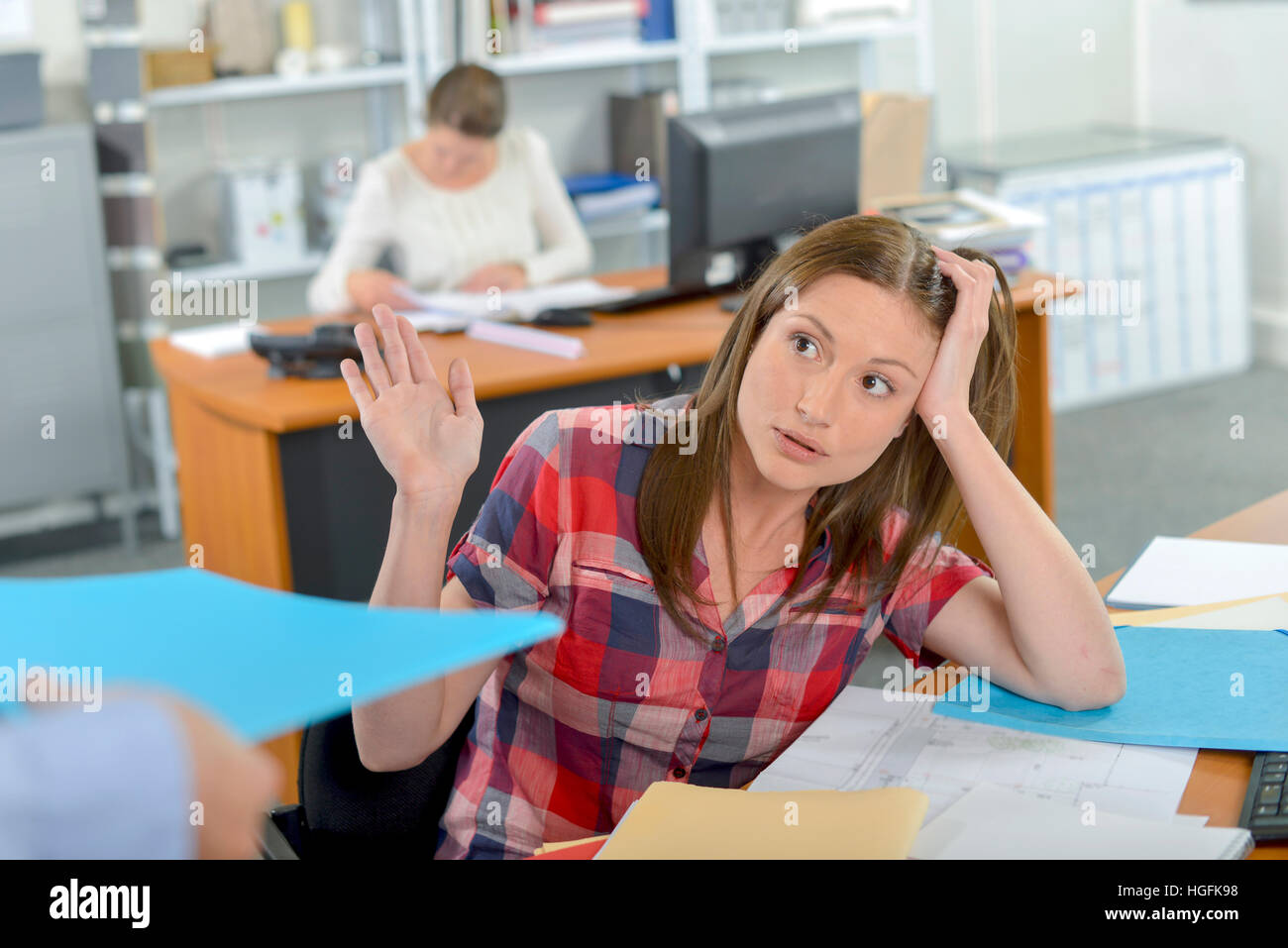 girl raising her hand Stock Photo - Alamy