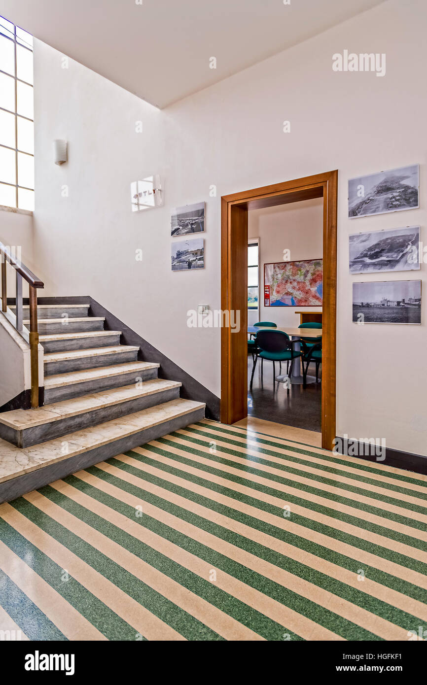 Italy Veneto Venice Lido Airport Nicelli -staircase leading to the ...