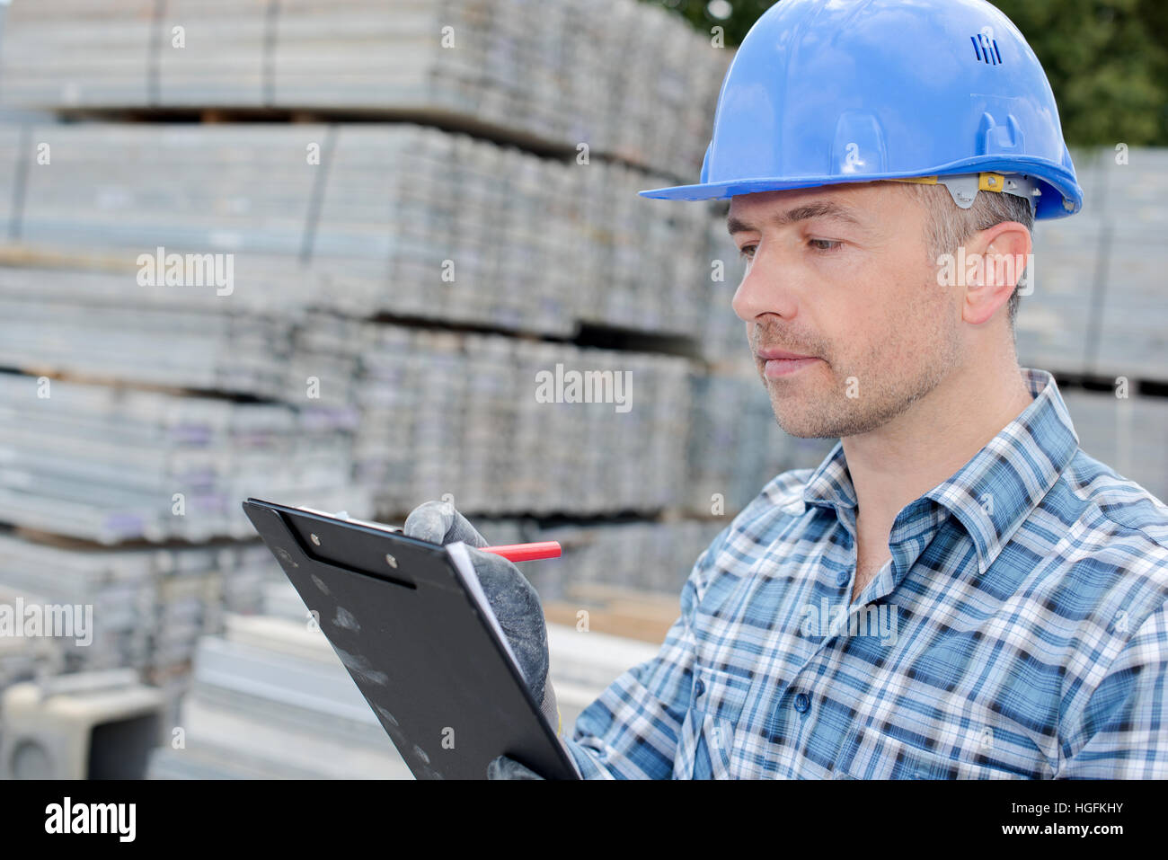 material recording clerk Stock Photo - Alamy