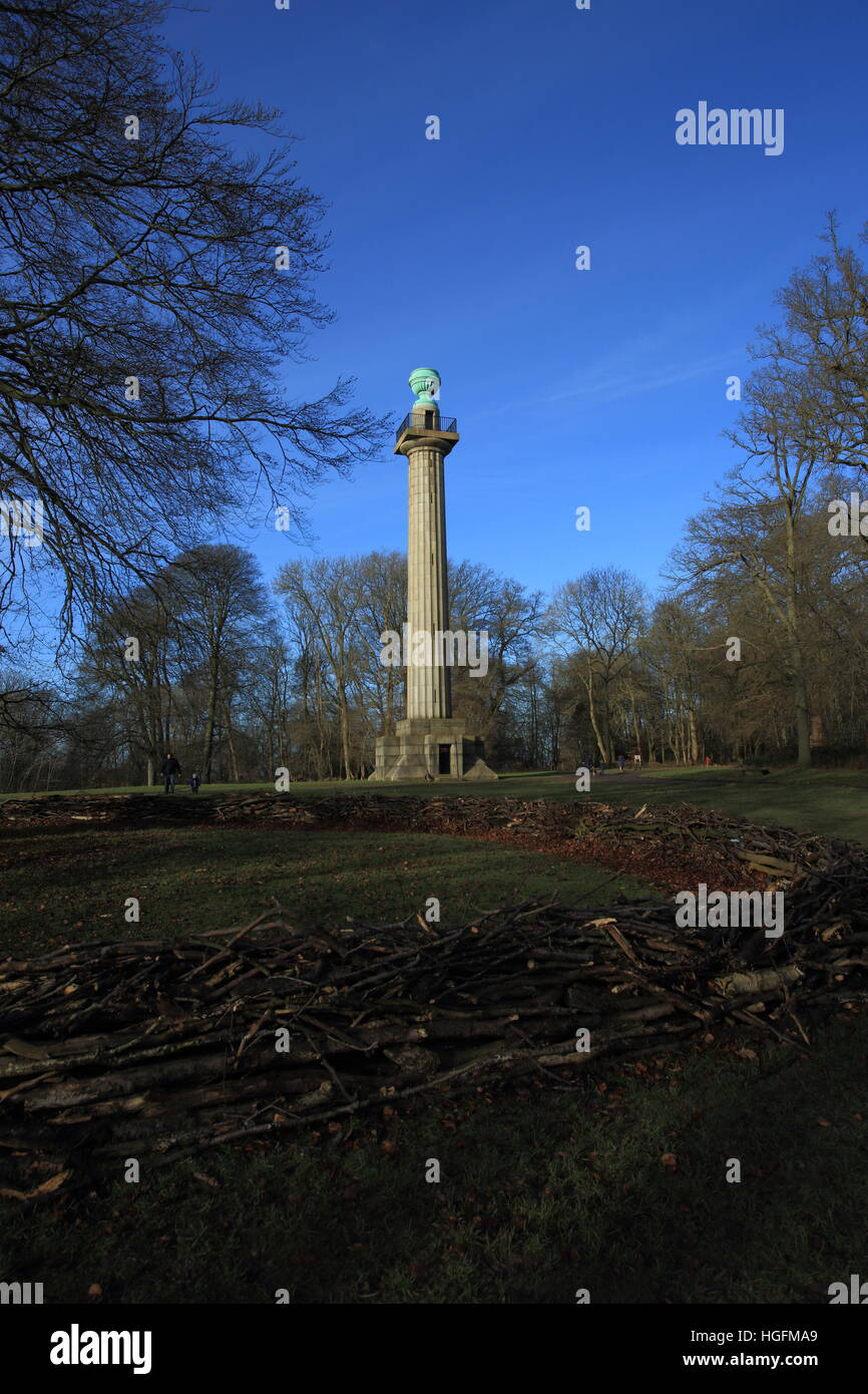 The Bridgewater monument at the Ashridge estate in Hertfordshire Stock ...