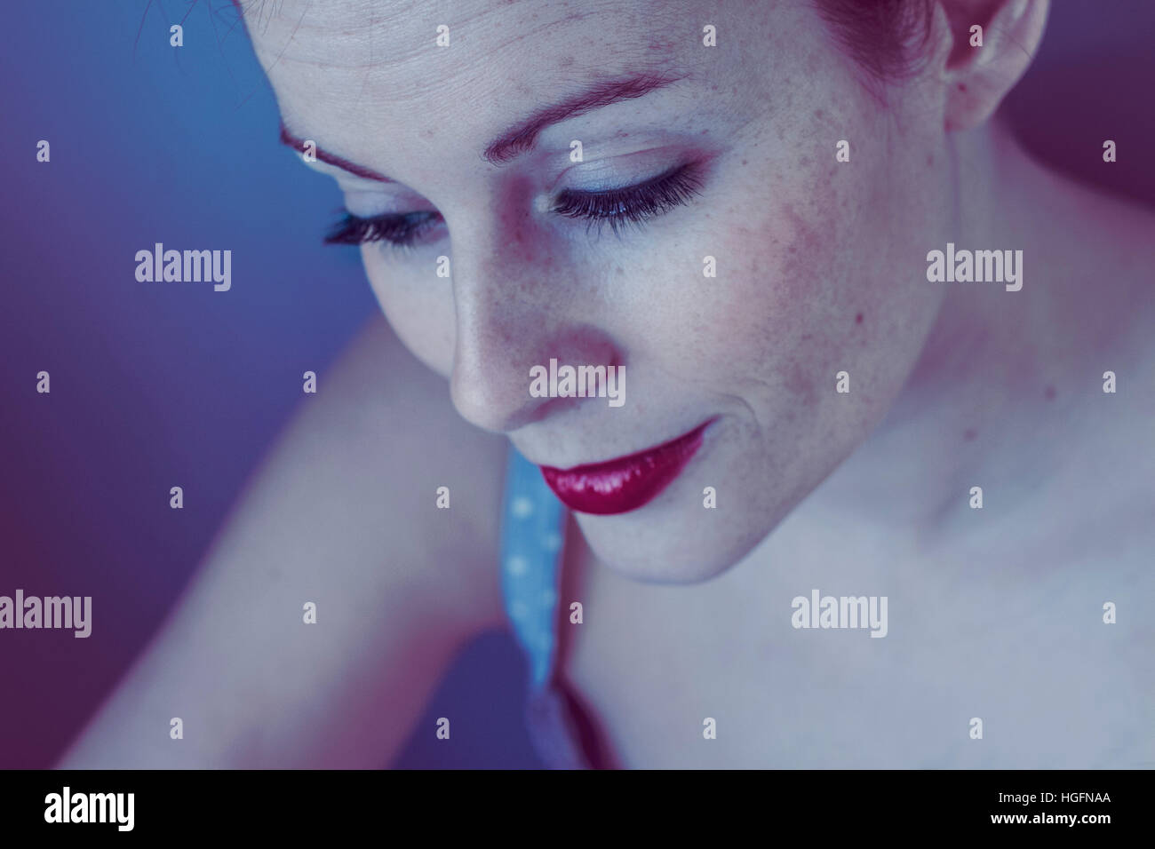 Young pretty sad woman Stock Photo - Alamy