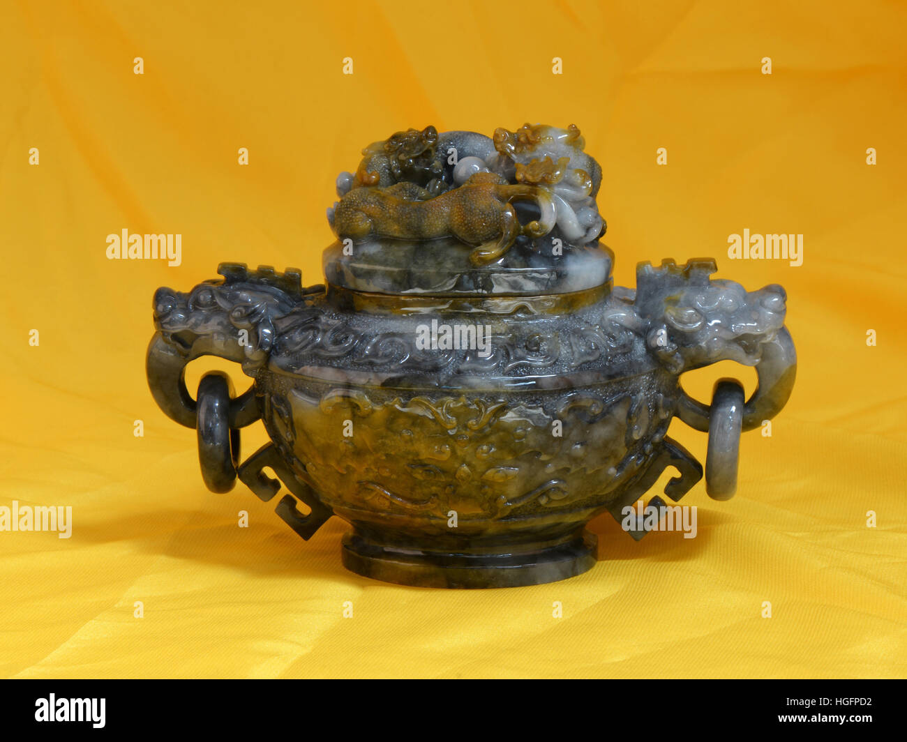 Chinese ancient jade carving Stock Photo - Alamy