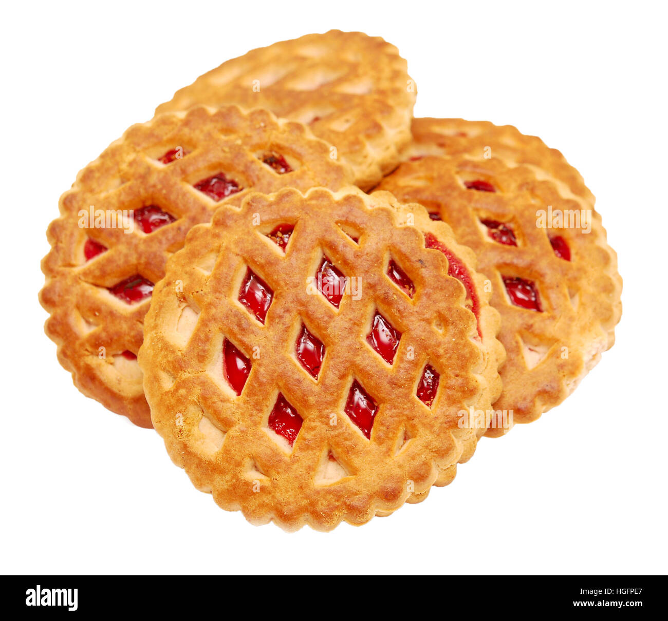 handful of cookies is isolated on a white Stock Photo - Alamy