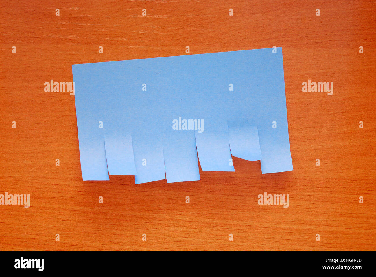 blank advertisement with cut slips Stock Photo - Alamy