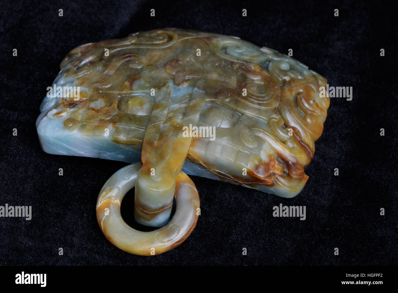 Chinese ancient jade carving Stock Photo - Alamy