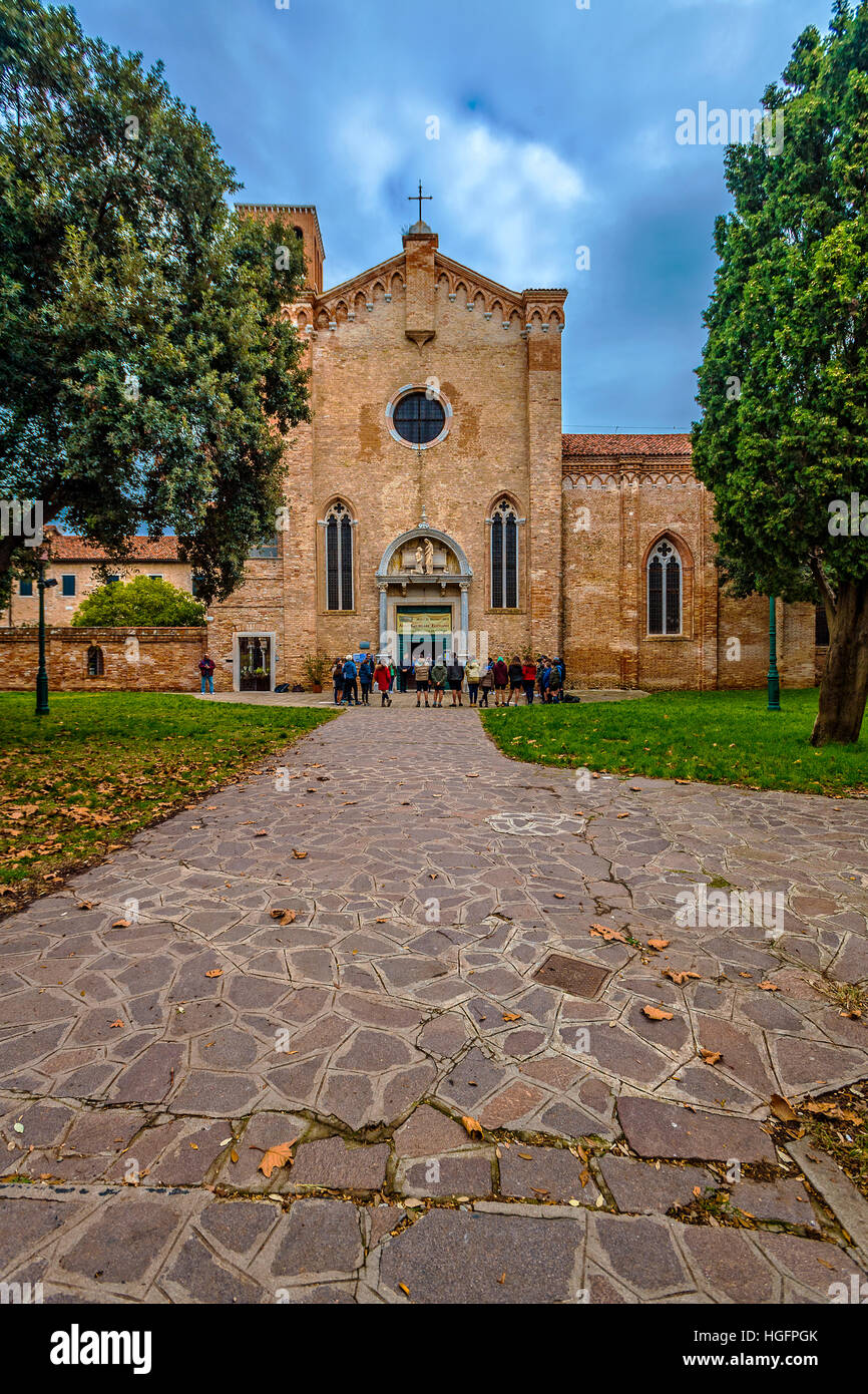 Italy Veneto Venice St. Elena Island - Church odf St Elena Stock Photo ...