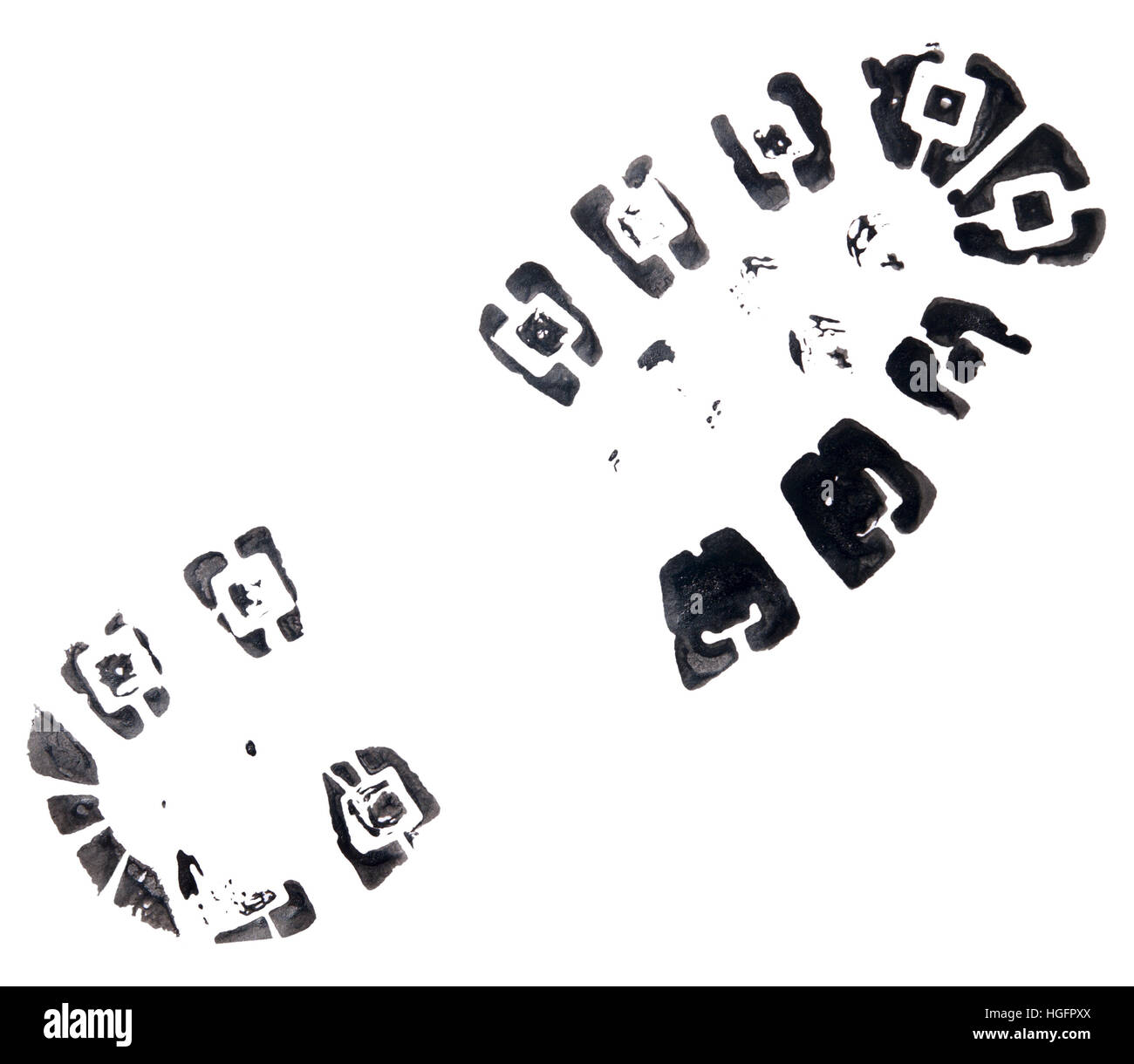 shoe print isolated on a white Stock Photo - Alamy