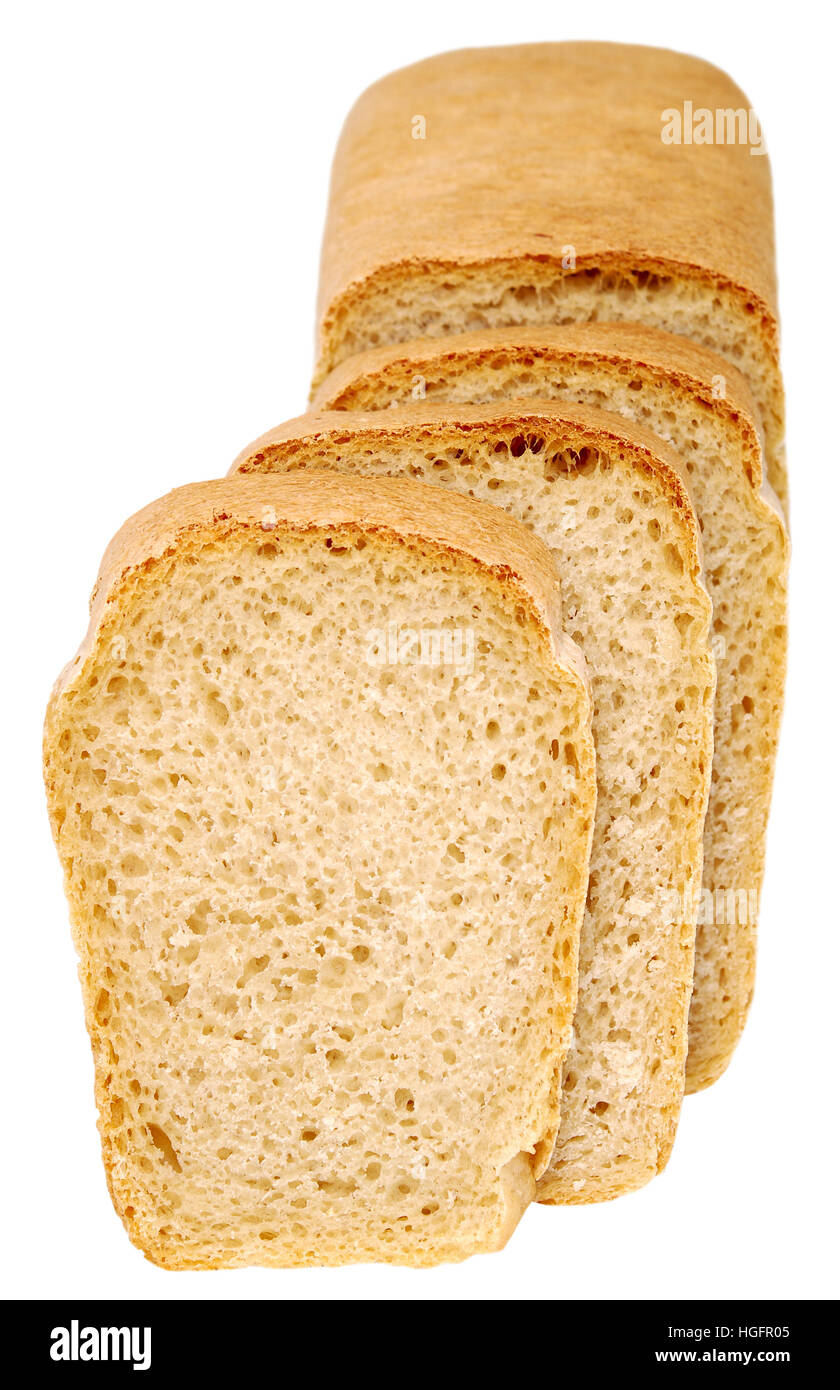 sliced rye bread isolated on white Stock Photo - Alamy