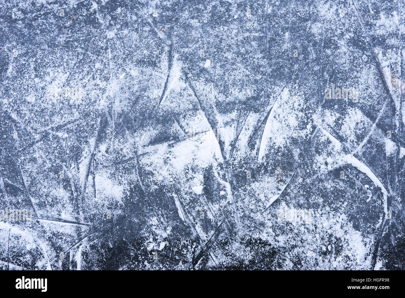 ice background with marks from skating and hockey, Ice rink floor ...