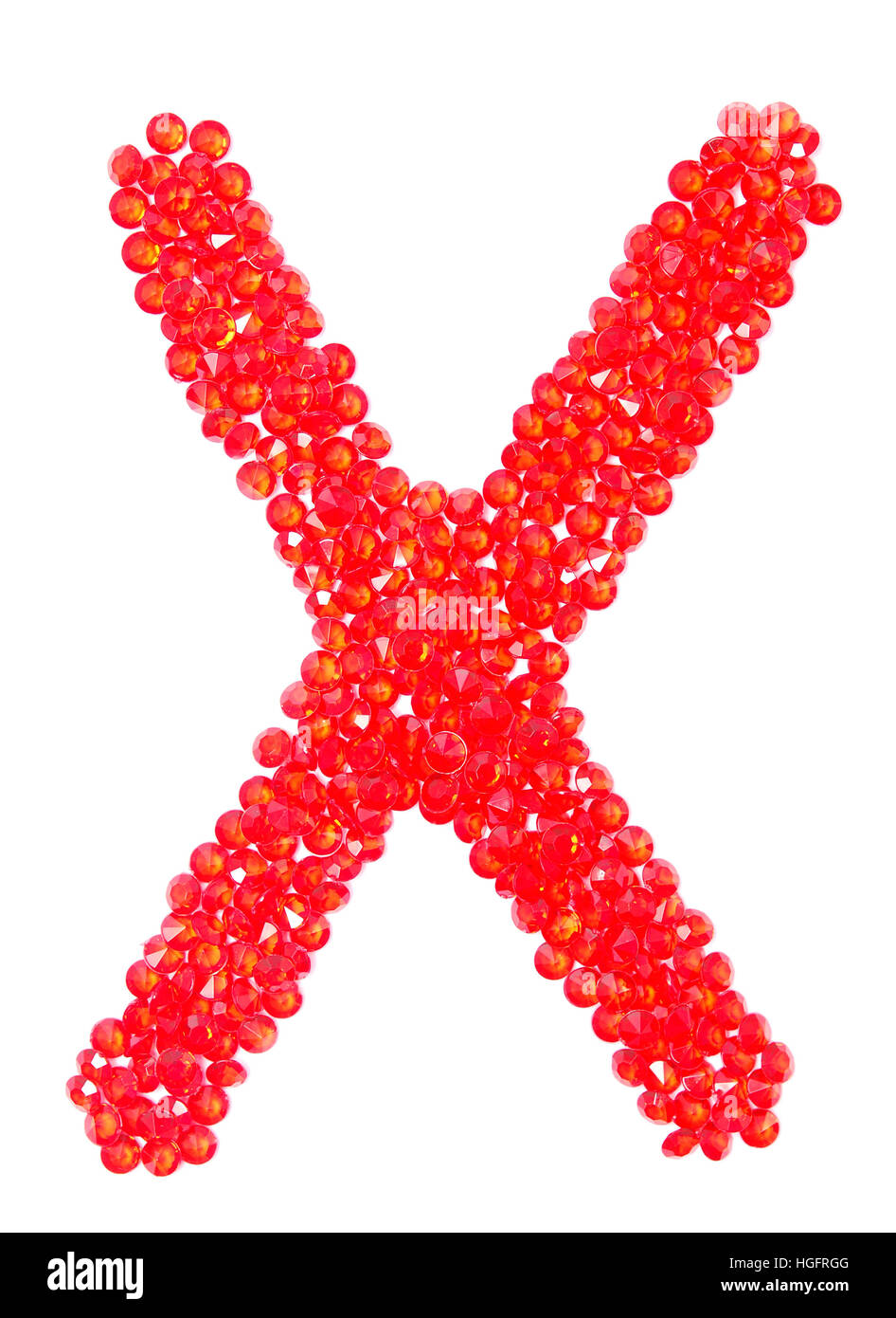 letter from beautiful red diamonds on a white with shadow Stock Photo ...