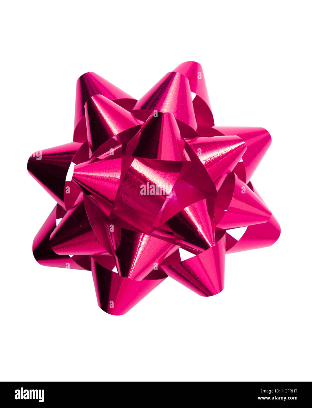 gift pink bow isolated on white background Stock Photo - Alamy