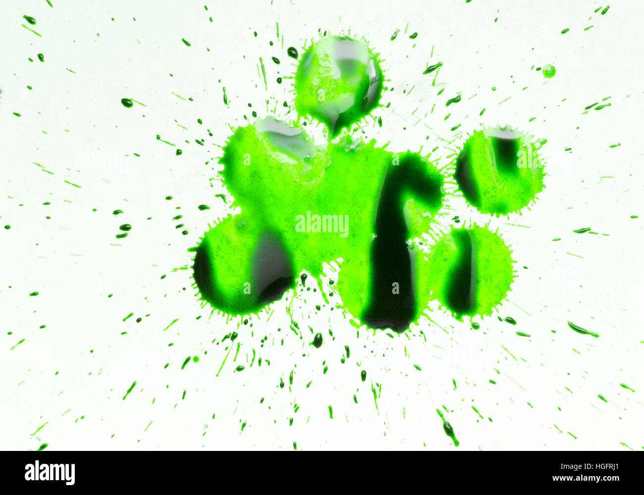 green ink blots Stock Photo - Alamy
