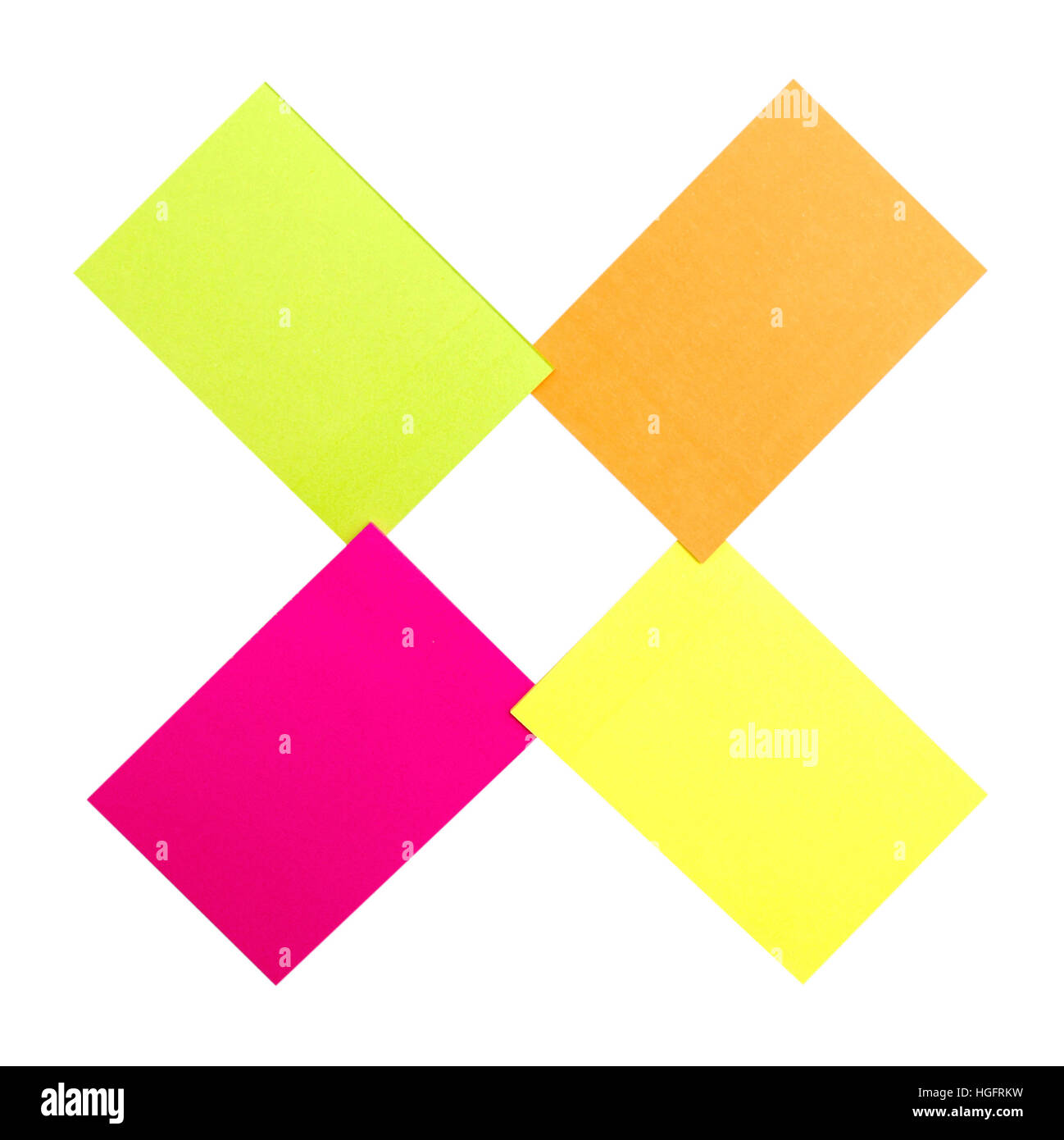 an empty color sticky notes on black Stock Photo - Alamy