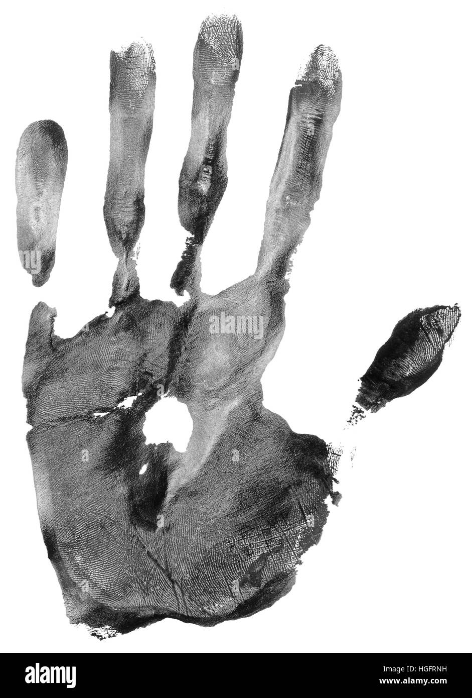 Black handprint on white hi-res stock photography and images - Alamy