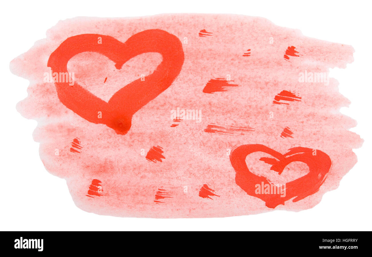 red paint background with heart Stock Photo - Alamy