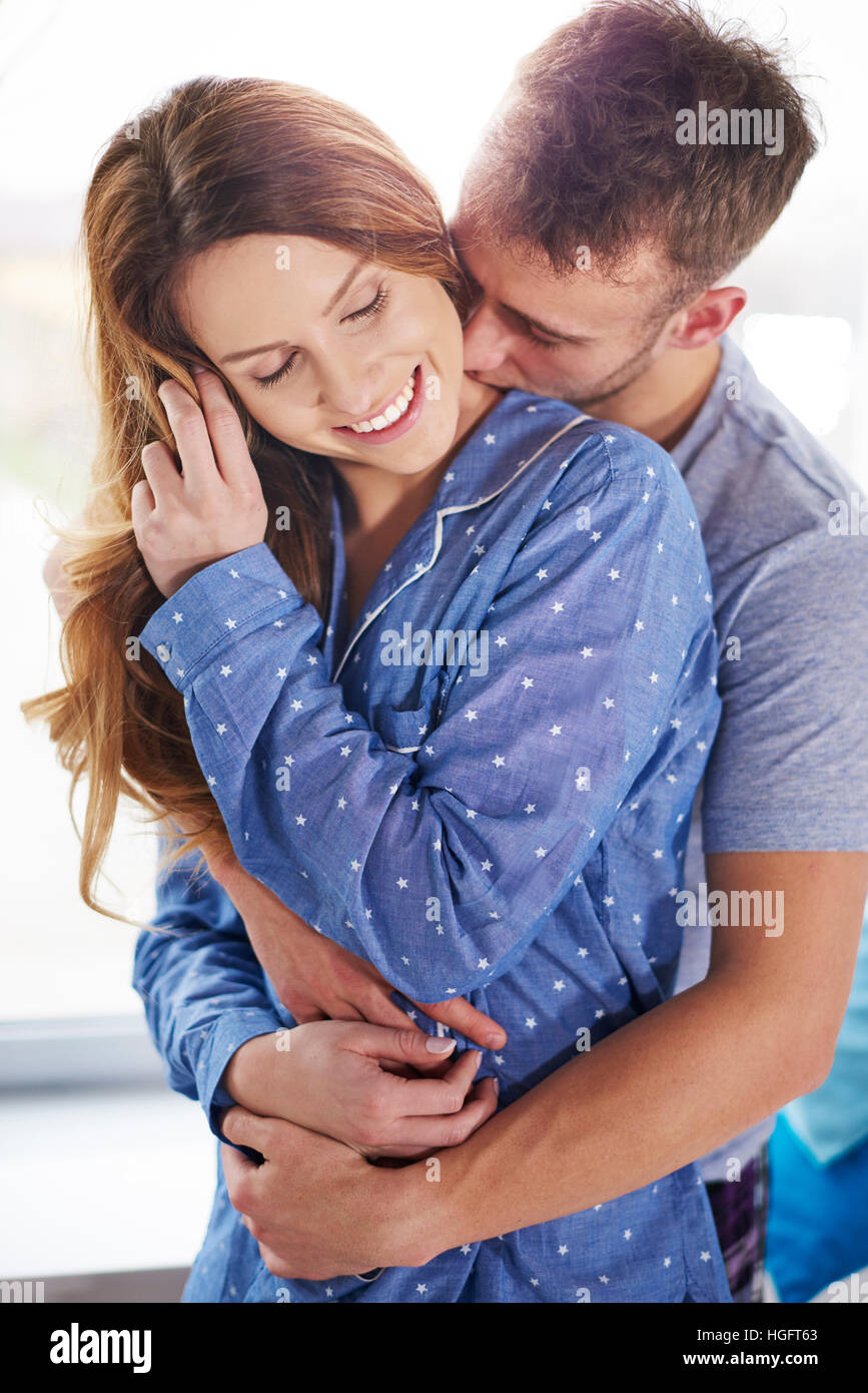 Top view of young couple falling in love Stock Photo - Alamy