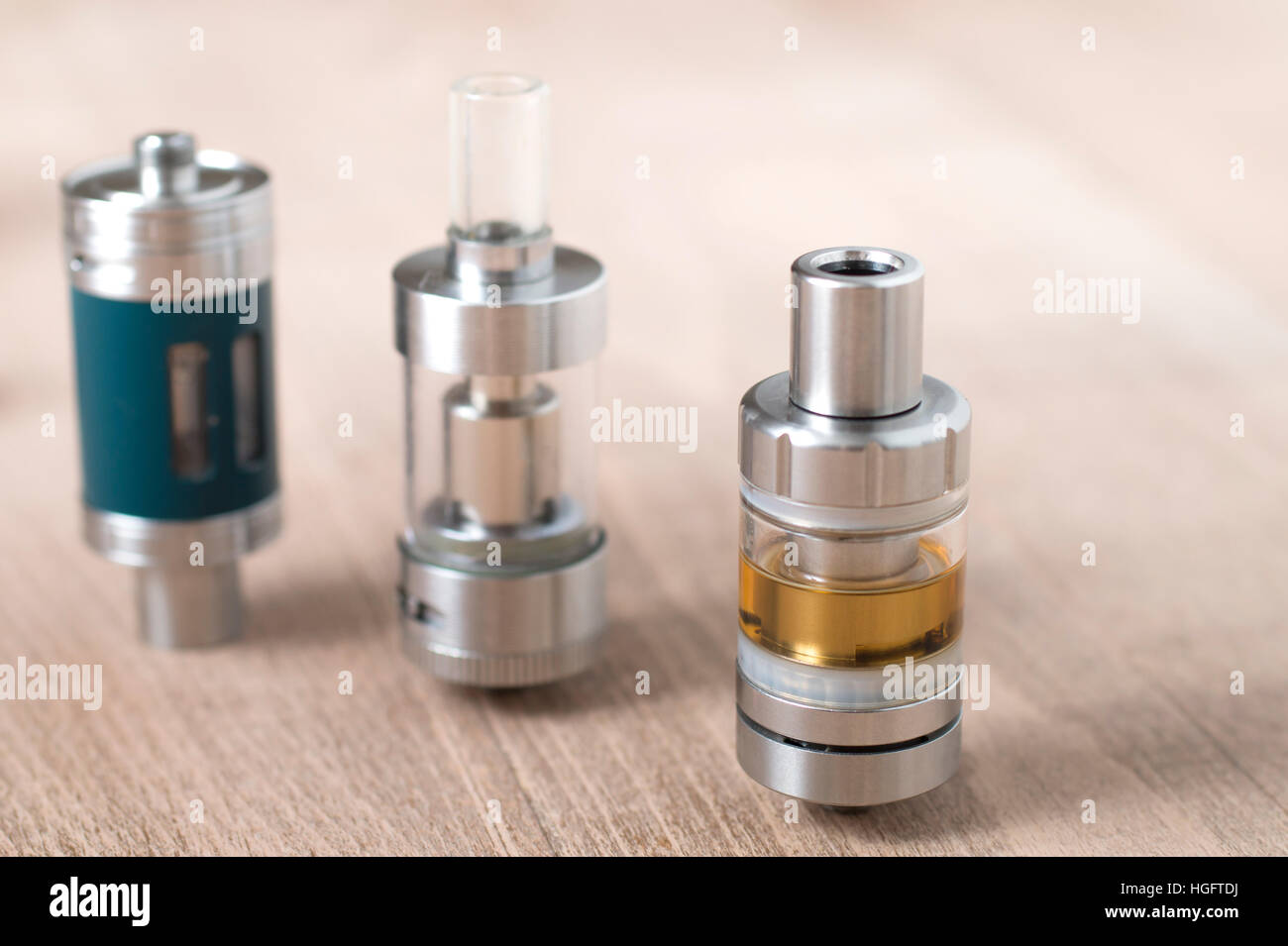 Electronic cigarette Atomizer in close up Stock Photo - Alamy