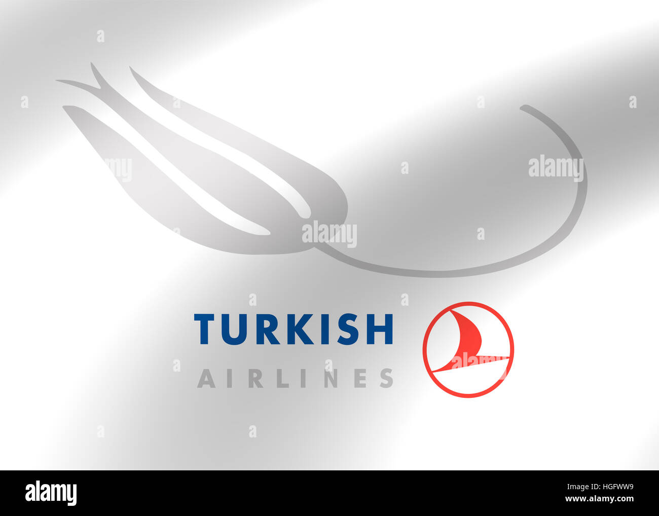 Turkish Air Airlines logo flag Stock Photo - Alamy
