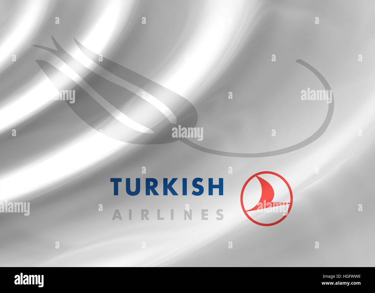 Turkish Air Airlines logo flag Stock Photo - Alamy