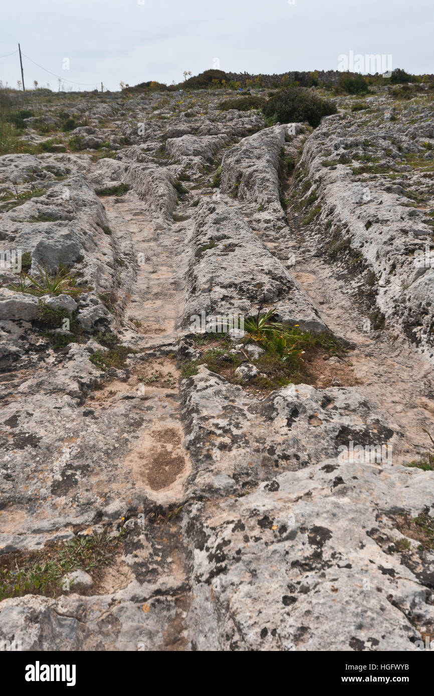 Cart ruts mediterranean hi-res stock photography and images - Alamy