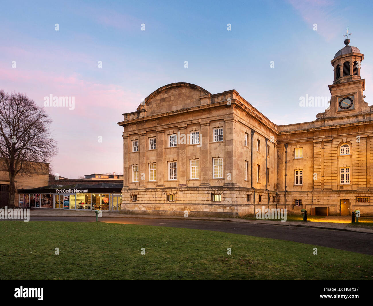 The Castle Museum at Dusk City of York Yorkshire England Stock Photo ...