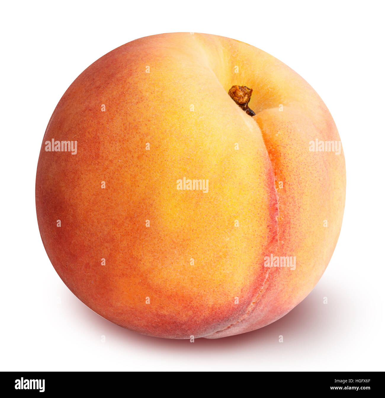 peach isolated on white background clipping path Stock Photo - Alamy