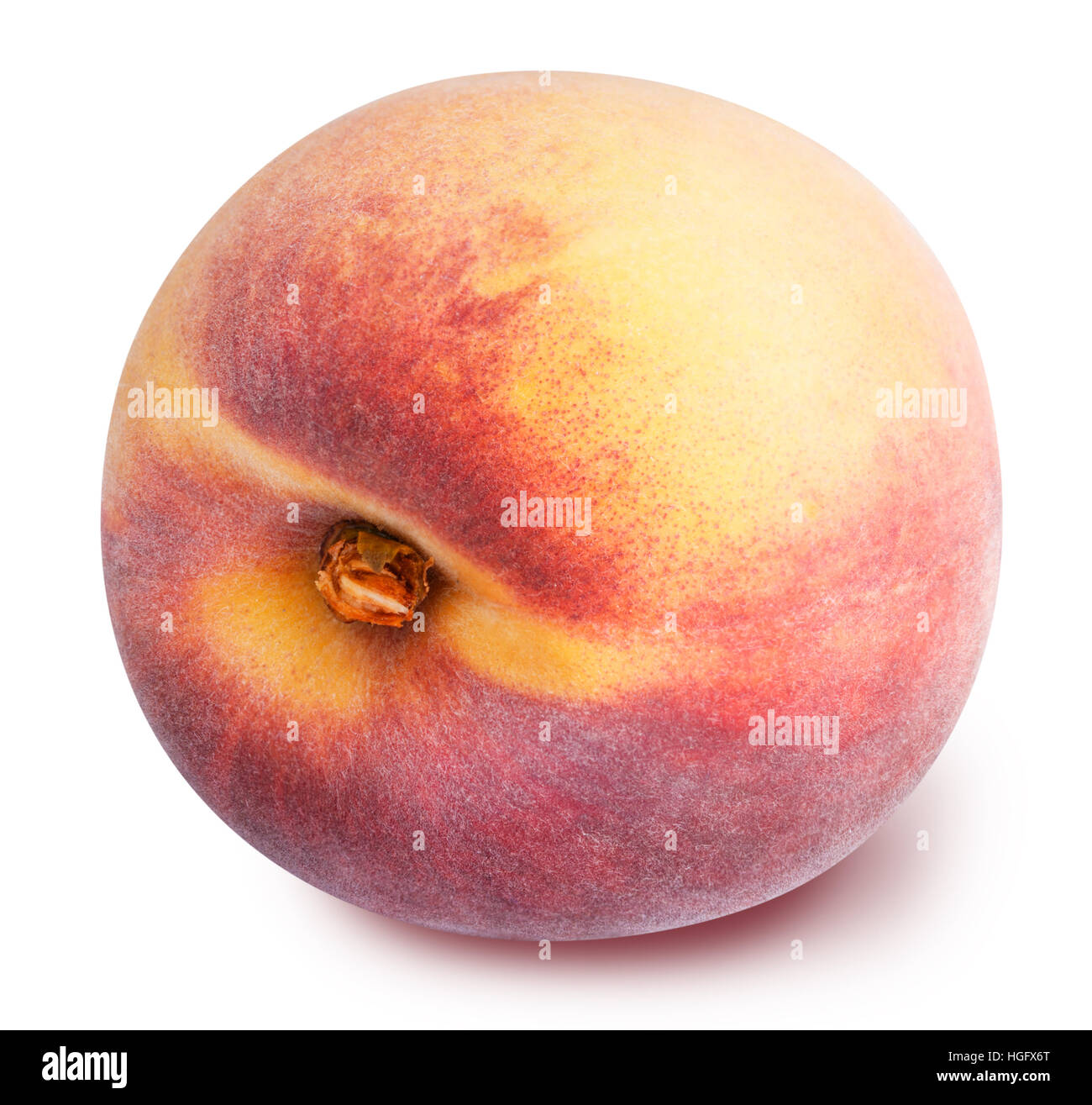 peach isolated on white background clipping path Stock Photo - Alamy