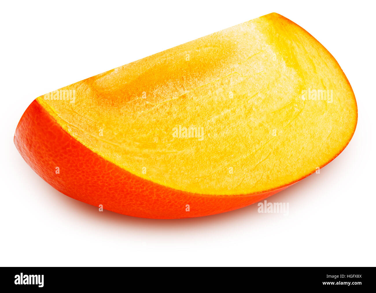 Persimmon cut slice isolated on white background clipping path Stock ...