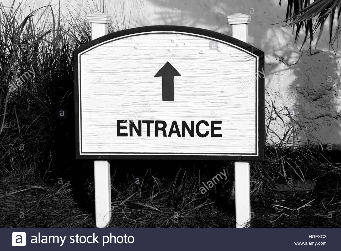 Sign Entrance Direction Entry Front Stock Photos & Sign Entrance ...